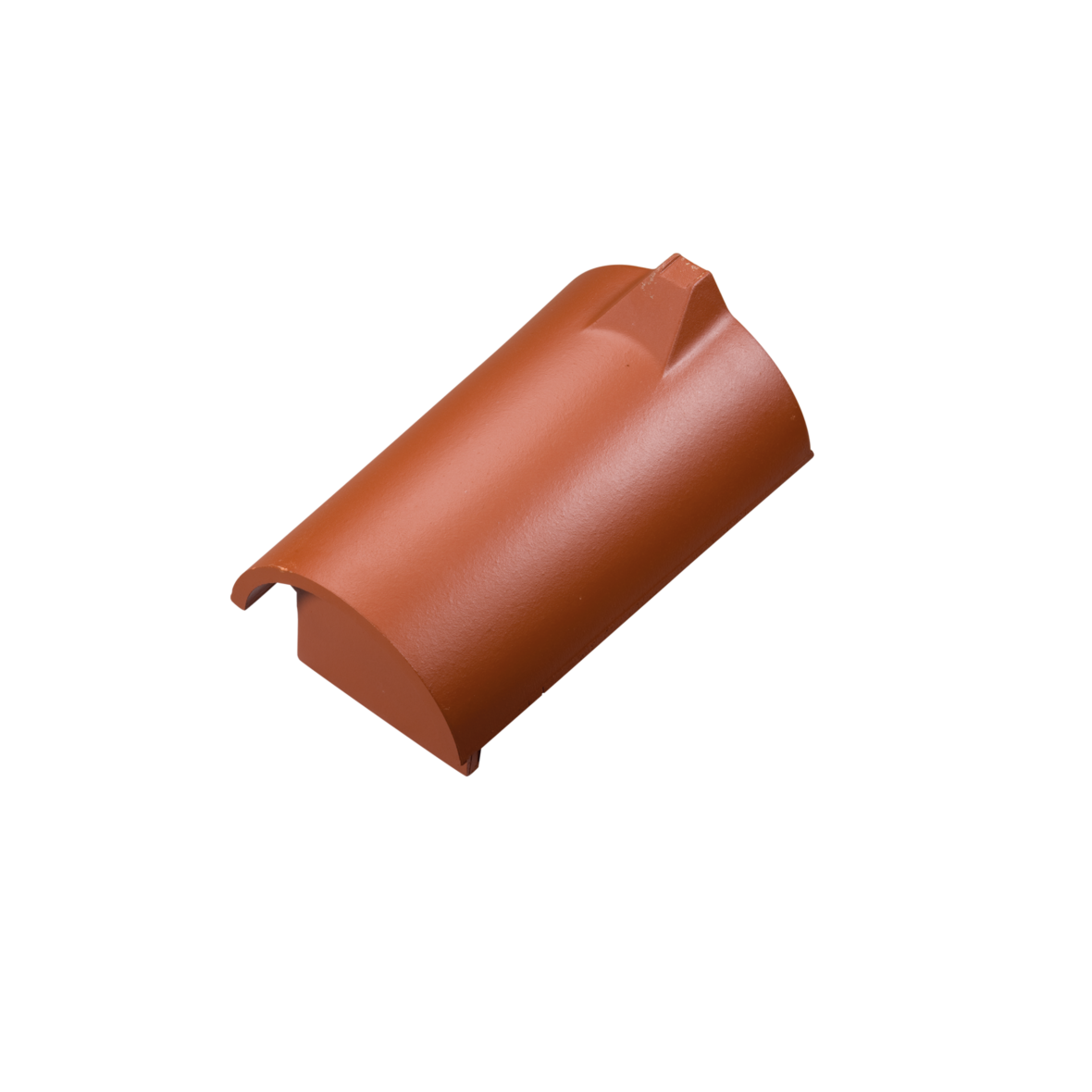 Conical ridge tile for flat roof tile W4v