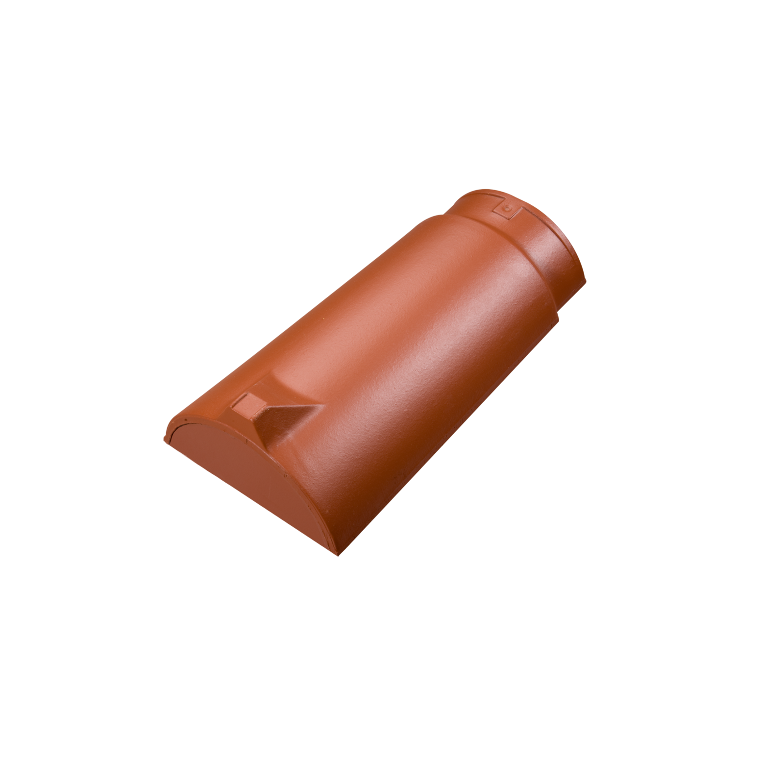 Conical ridge tile for flat roof tile W4v