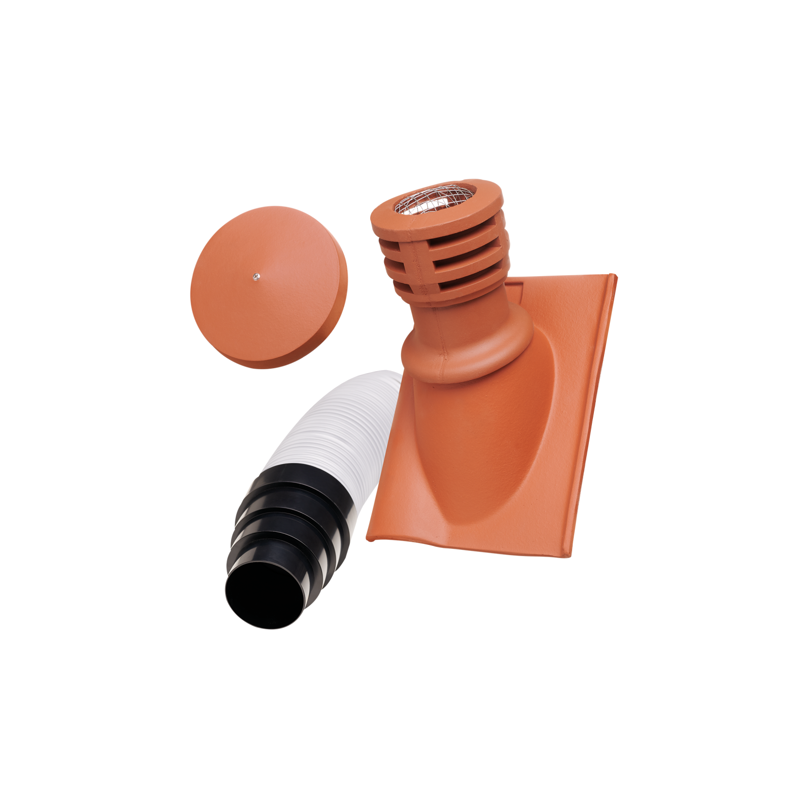 Clay outlet vent K1 with passage tile for ventilation of rooms