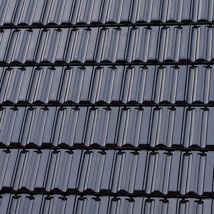 Special color on traditional double-trough interlocking tiles